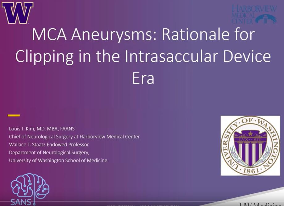 Louis J. Kim, MD, MBA – UW Medicine Neurological Surgery Grand Rounds ...